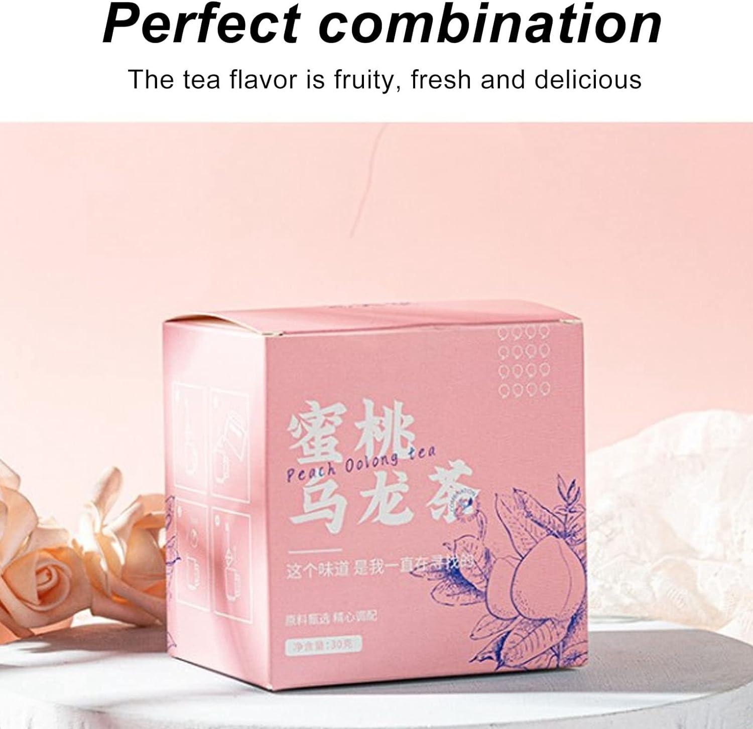 Tea 1 Box 10 Count Peach Oolong Tea Bag Cold Brew Flower Fruit ...
