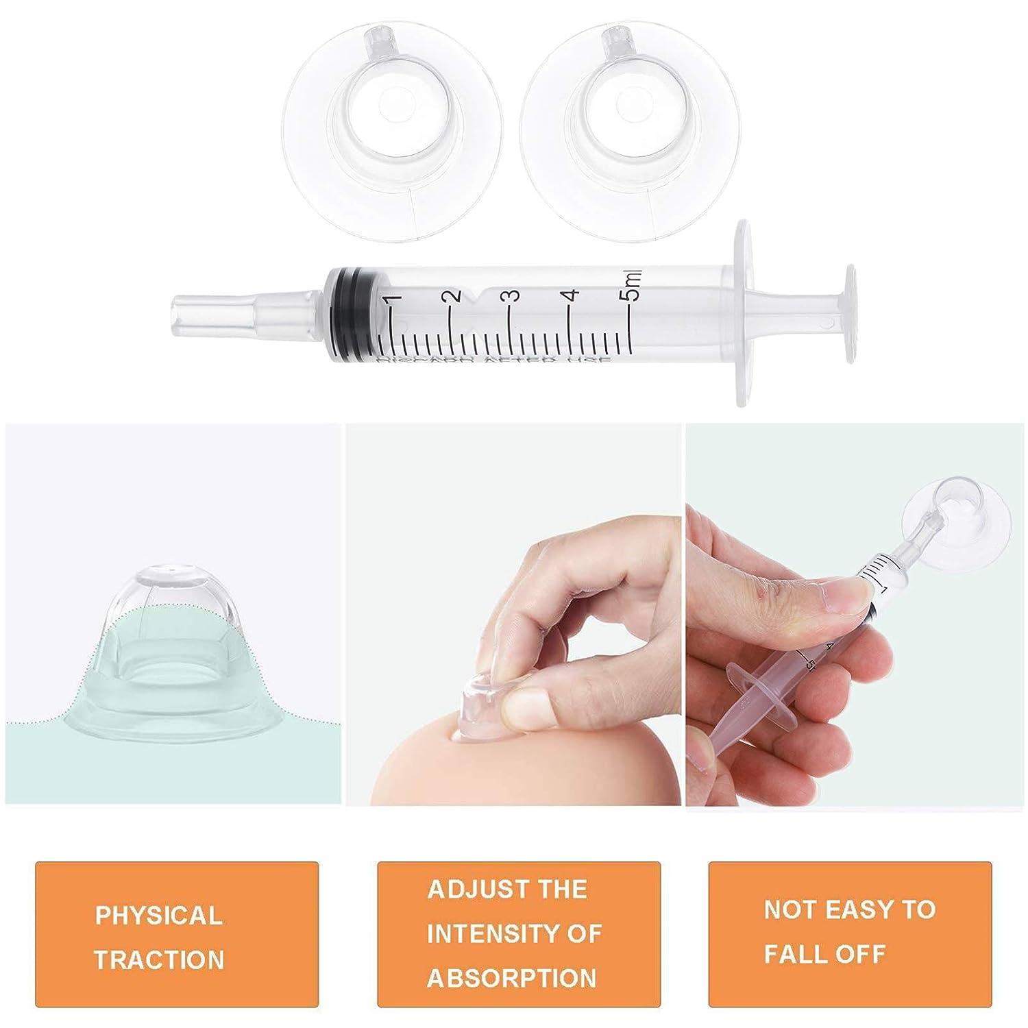 Nipple Aspirator Corrector Pullers Cups Extractor for Flat and Inverted ...