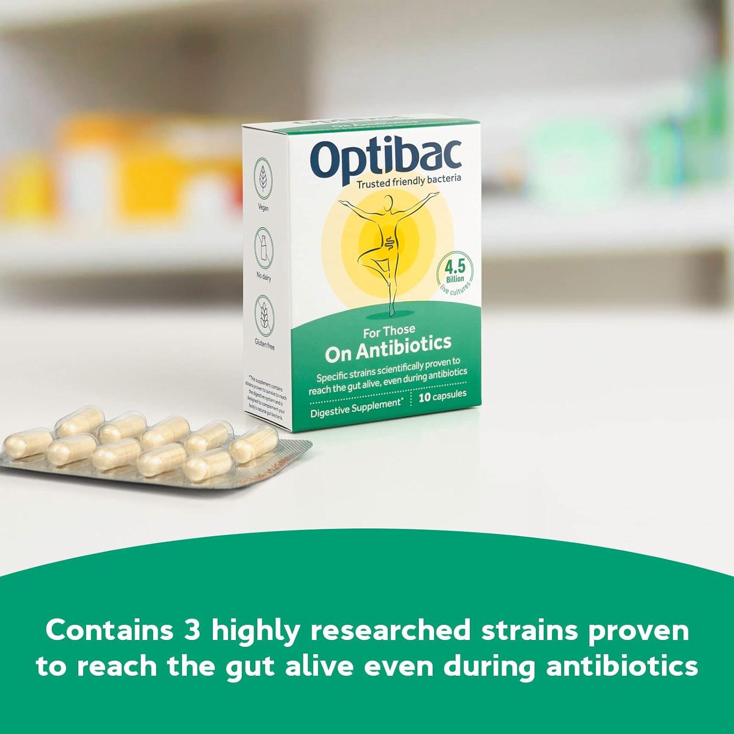 OptiBac Antibiotic Support | 4 Billion Probiotics, L. Acidophilus & L ...