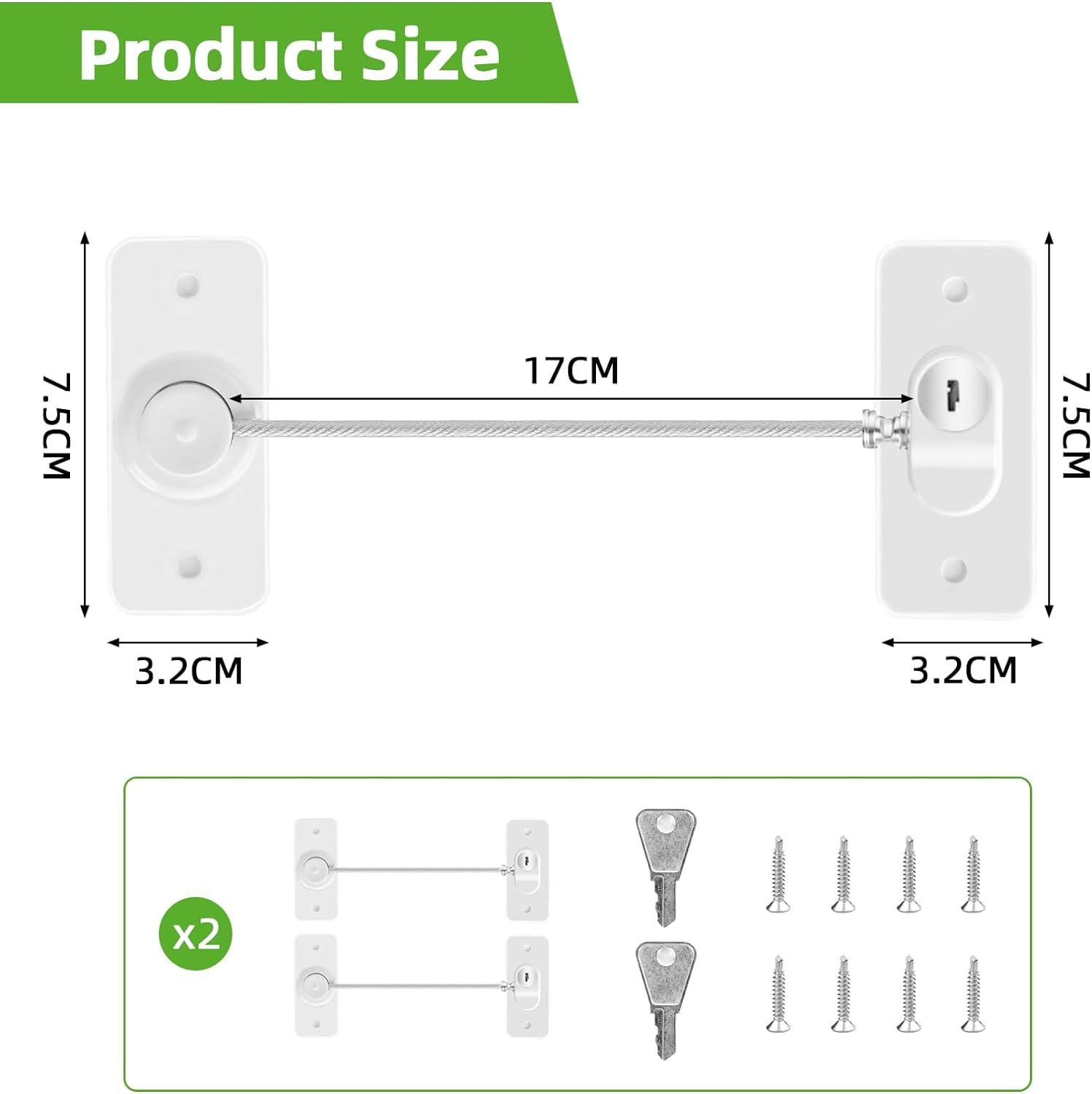 2Pcs Window Restrictors - Versatile Self Adhesive Locks for UPVC ...