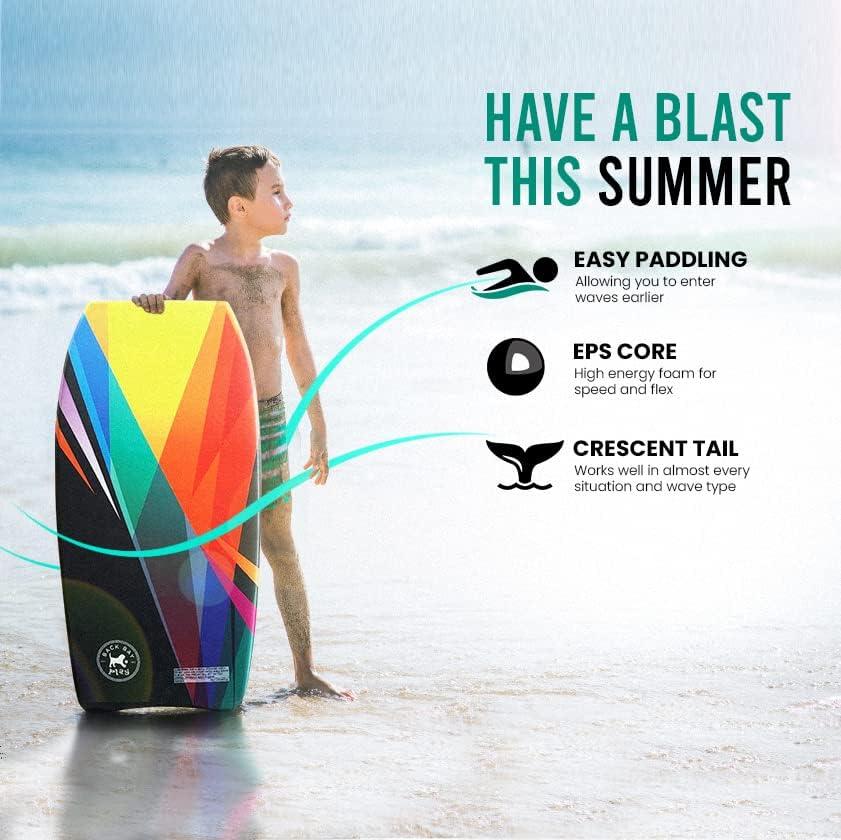 Back Bay Play 26-41 Body Board - Lightweight EPS Core Boogie Board for ...