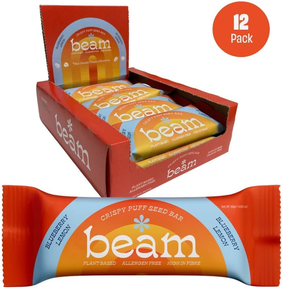 BEAM Blueberry Lemon Crispy Seed Bar | Nut-Free & Gluten-Free | Plant ...