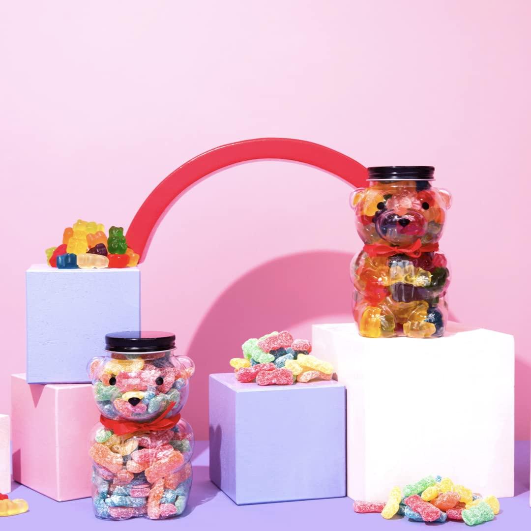 1 LB Luxury Gourmet Sweets Gummy Bears Jar - Assorted Gummy Candy Gift ...