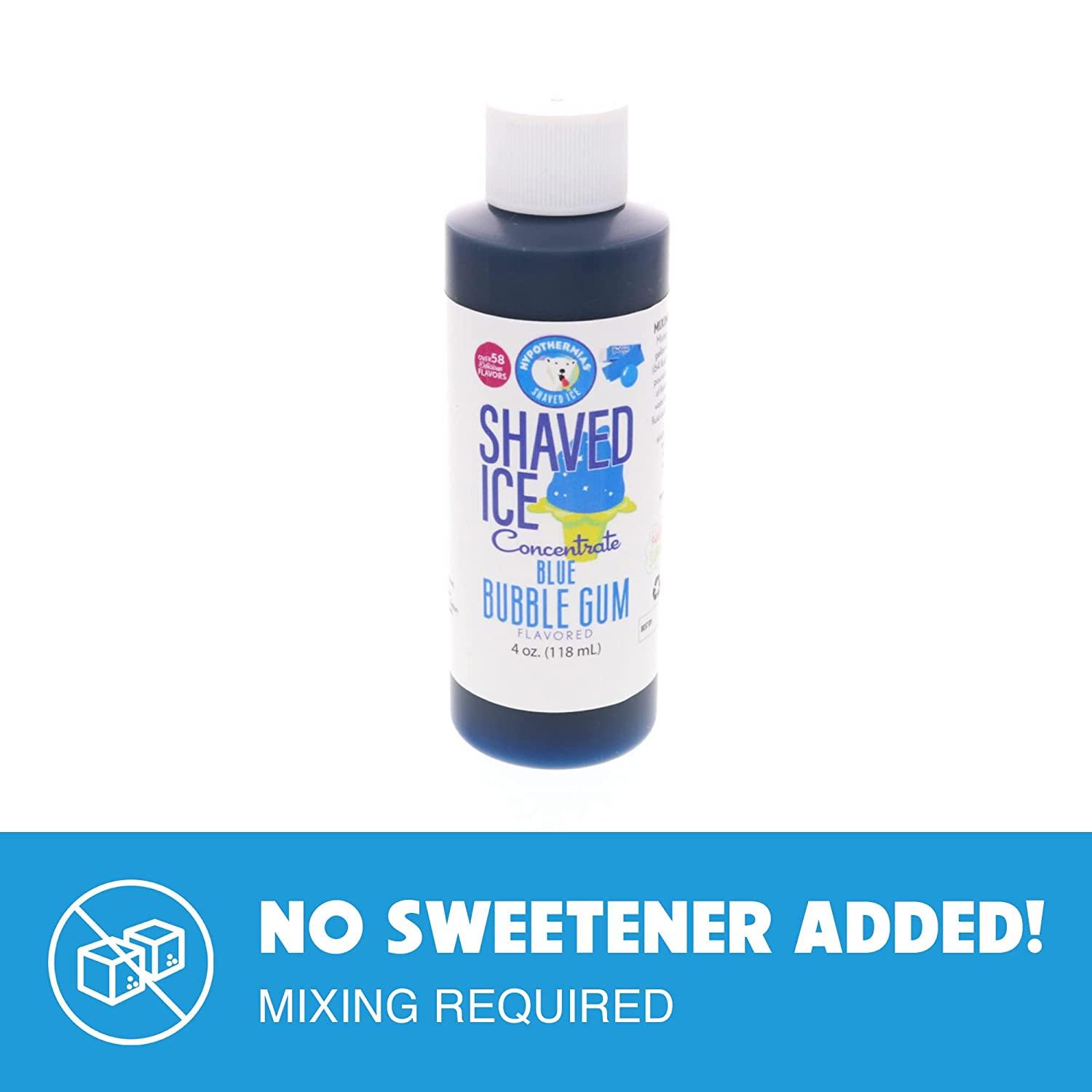 Blue Bubble Gum Shaved Ice Flavor Concentrate - 4 Fl Oz (Makes 1 Gallon ...