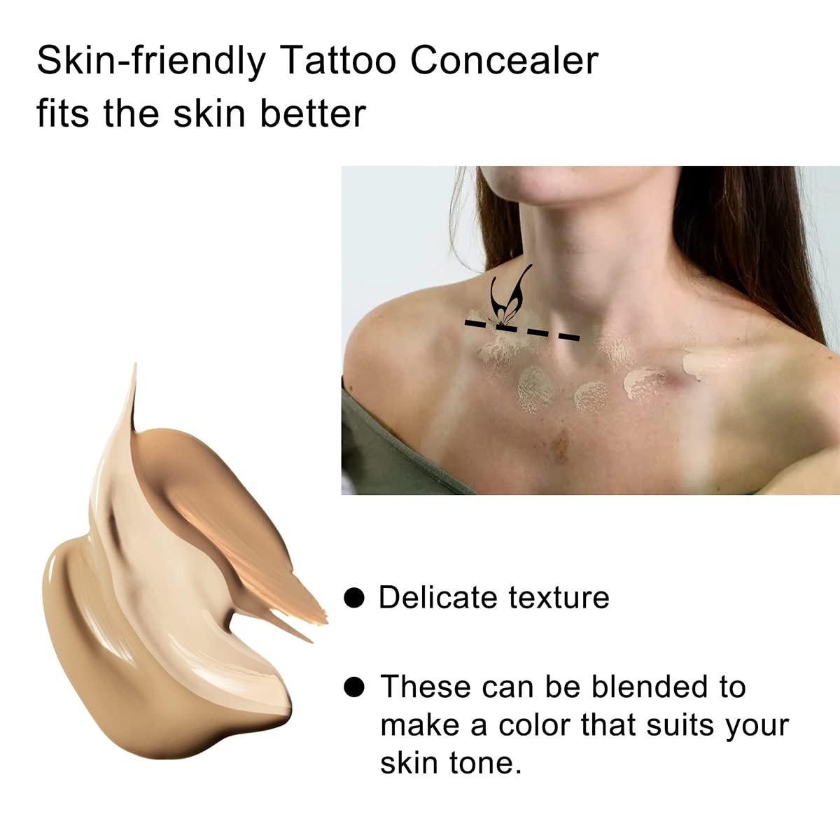 Tattoo Cover Up Makeup | Waterproof & Sweatproof Concealer for Scars ...