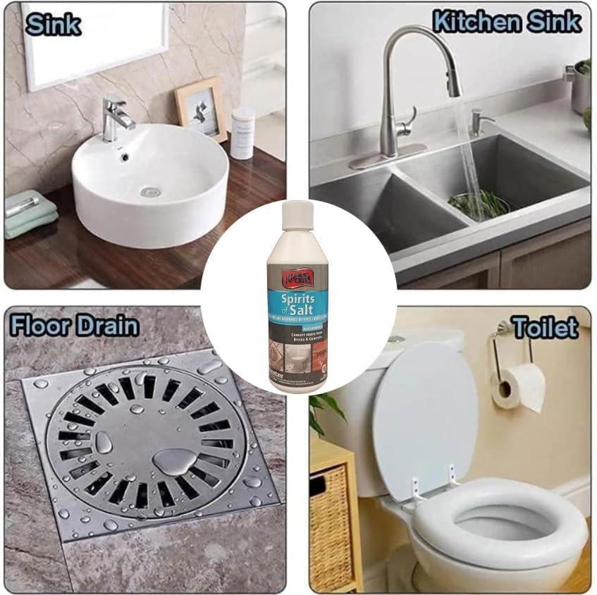 Housold 500ml Traditional Spirits of Salts Multi-purpose Drain & Toilet ...