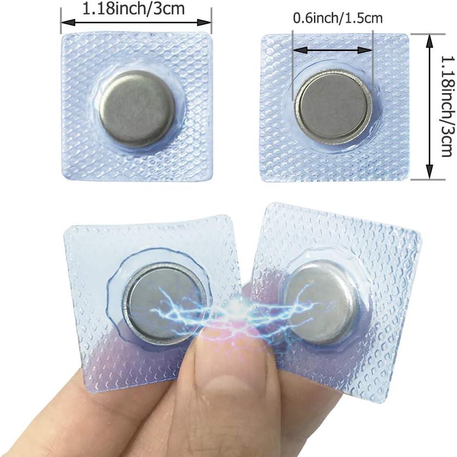 Invisible Magnetic Snap for Thin Fabrics - Silver PVC Square - Sew-in ...
