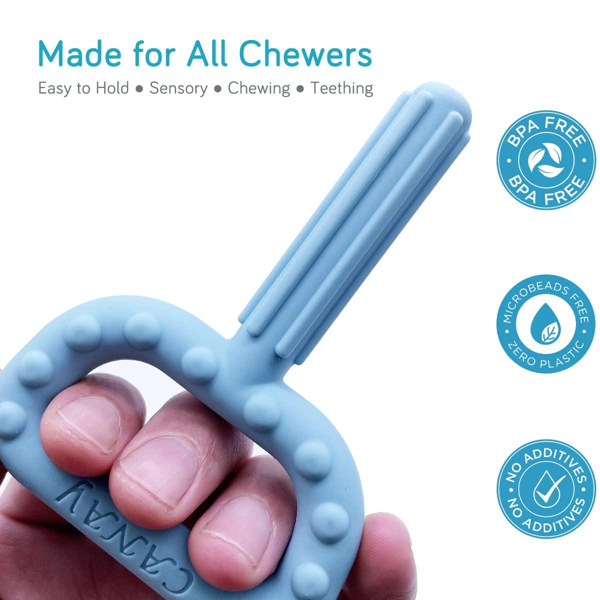 Sensory Chew Toys for Autistic Children - Silicone Teether Toys (4 Pack ...