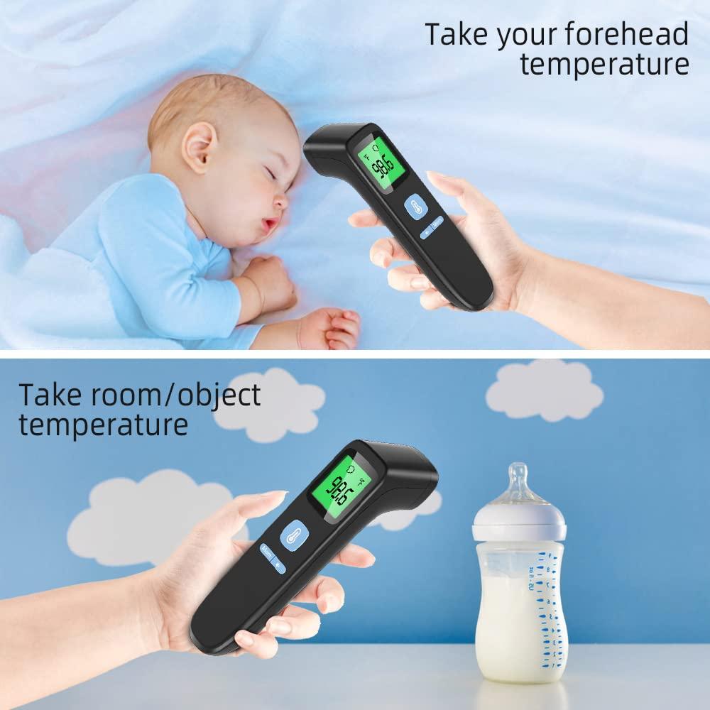 Digital Infrared Non-Contact Thermometer with Fever Alarm - LCD Screen ...