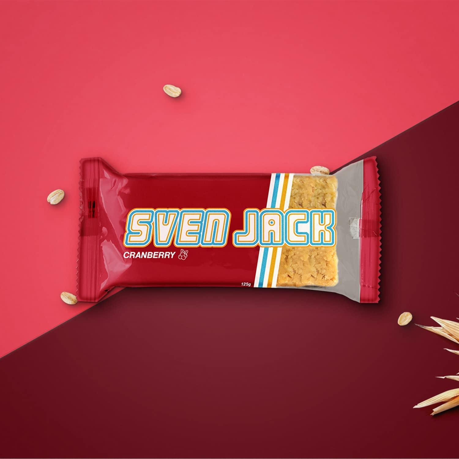 Sven Jack Energy Cake Cranberry 24x125g - Healthy Oatmeal Bar with Long ...