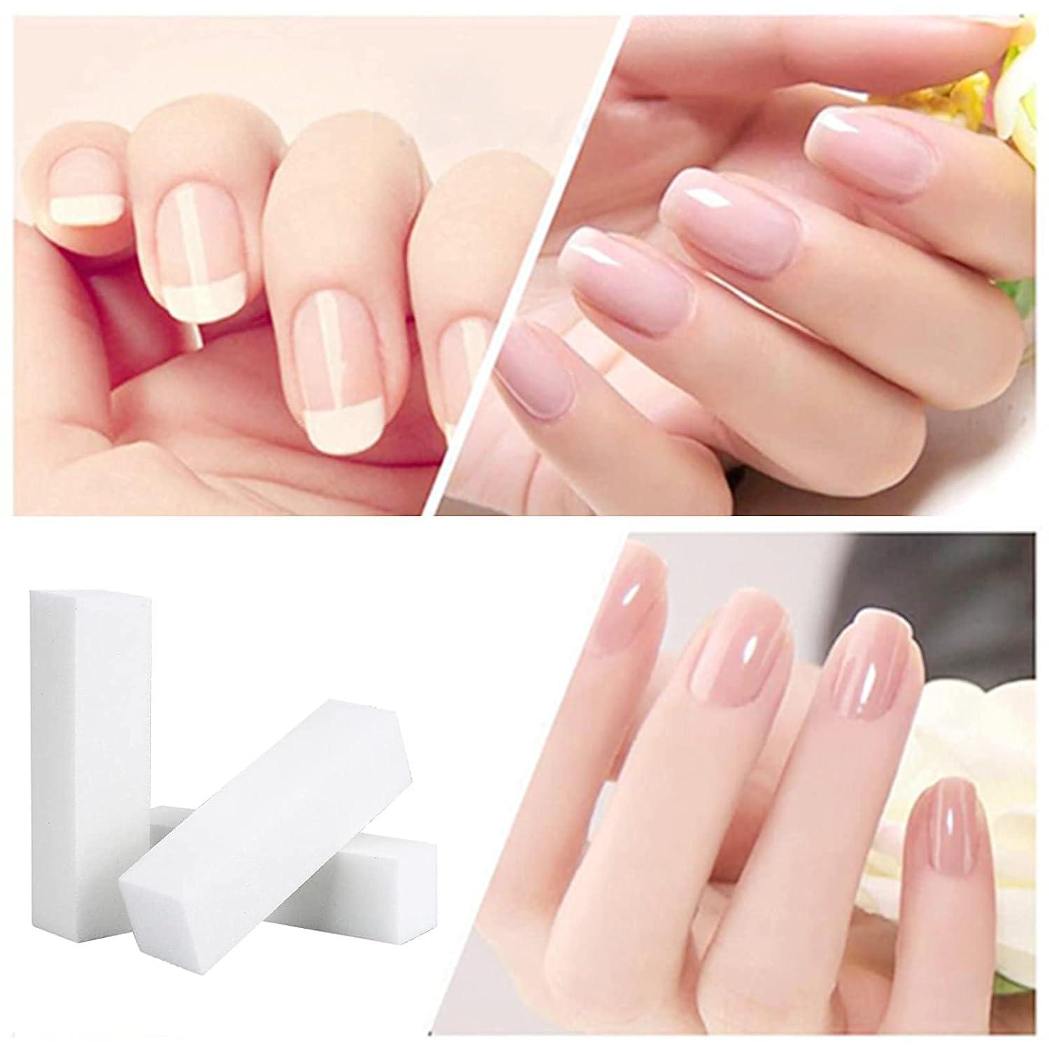 10 White Buffer Grinding Blocks - Premium Nail File & Polishing Block ...