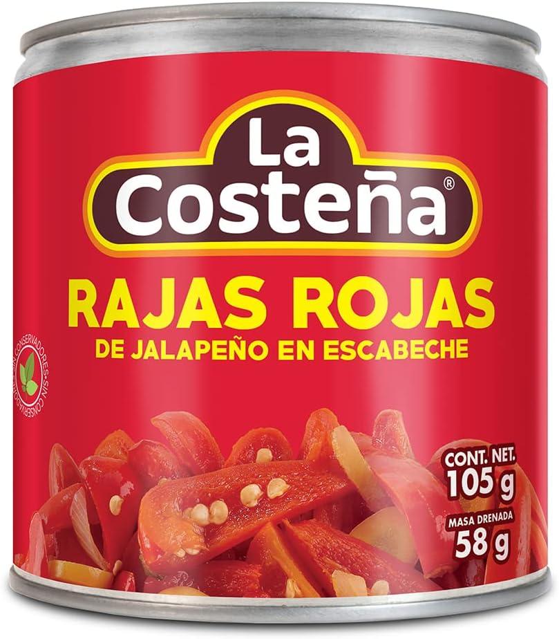 La Costena Jalapeno Red Slices 24 x 199g Mexican Red Jalapeno Peppers ...