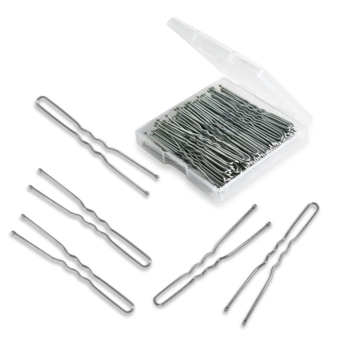 Invisible Wave Hairgrip U Shaped Hair Pins Kit - 100 PCS Large Heavy ...