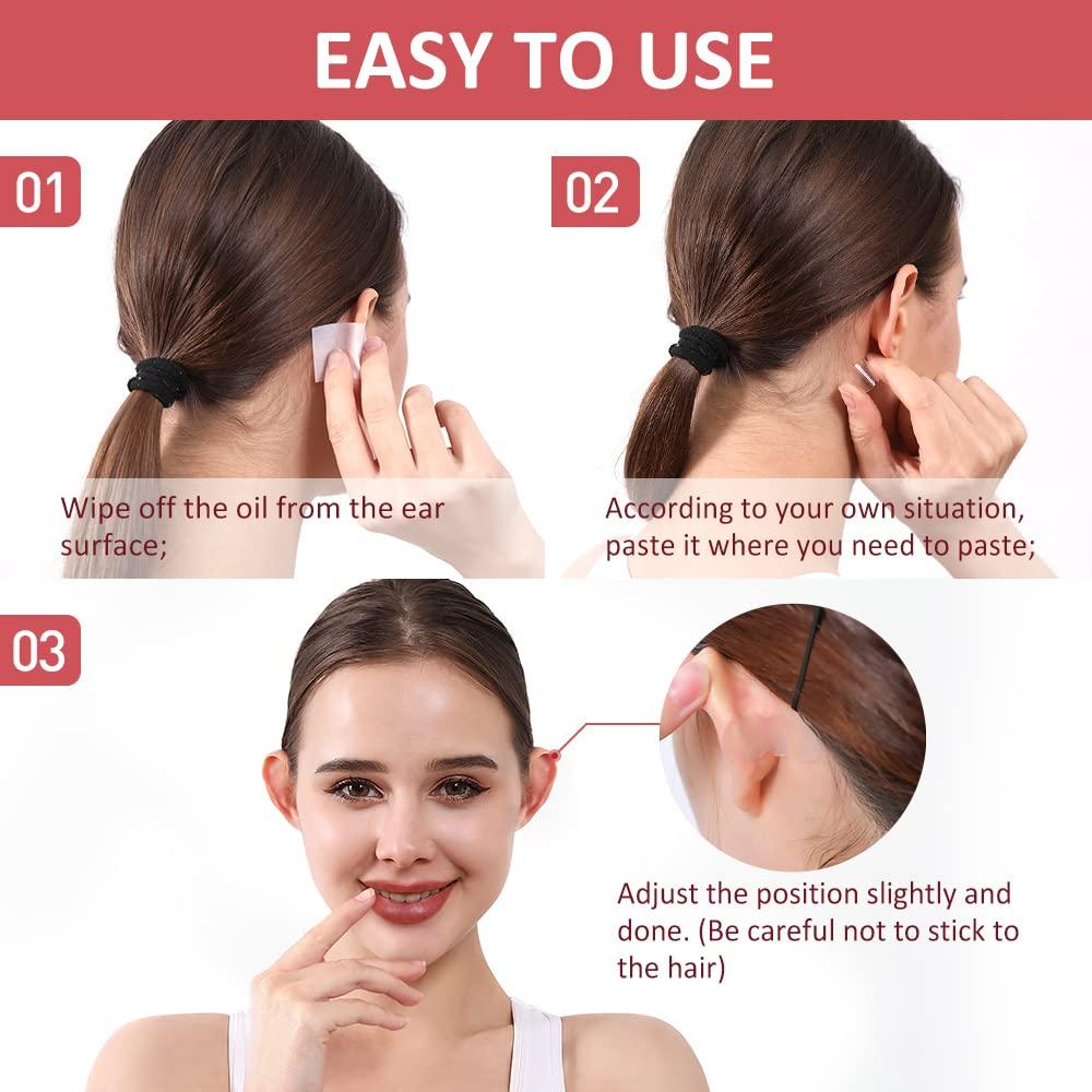 Elf Ear Tapes - Silicone Ear Lobe Support Patches for Concave Ears ...