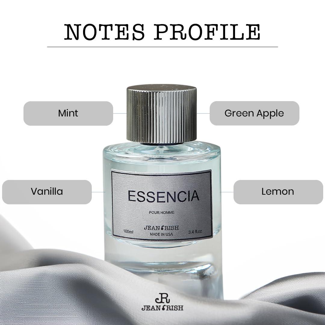 Jean Rish Essencia Pour Homme Eau De Parfume for Men (3.4 Fl Oz / 100ml ...