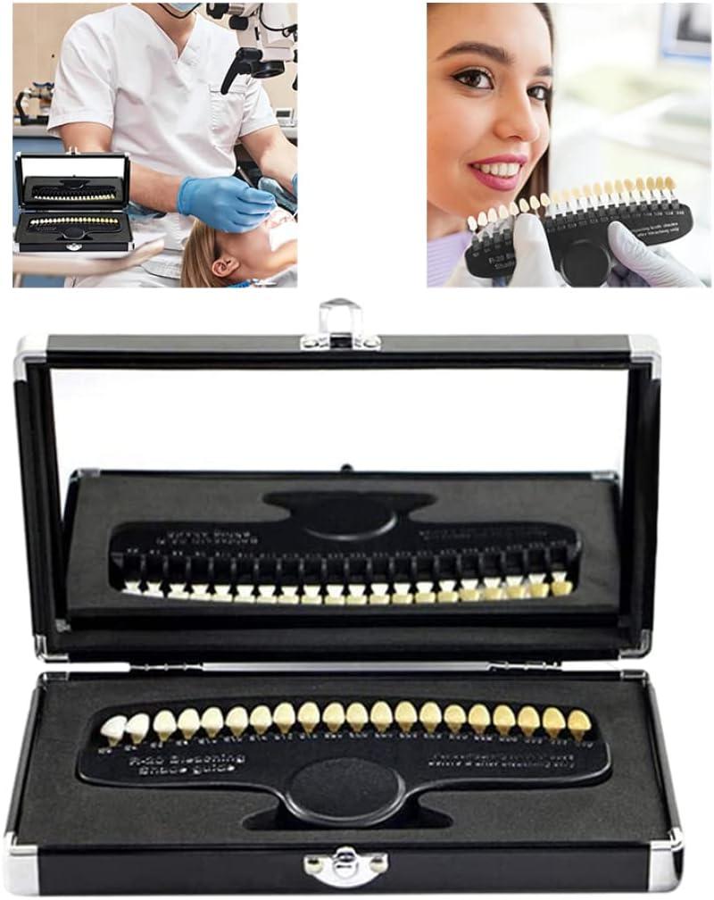 Teeth Whitening Shade Guide - 20-Color Tooth Shadow Tool with Mirror ...
