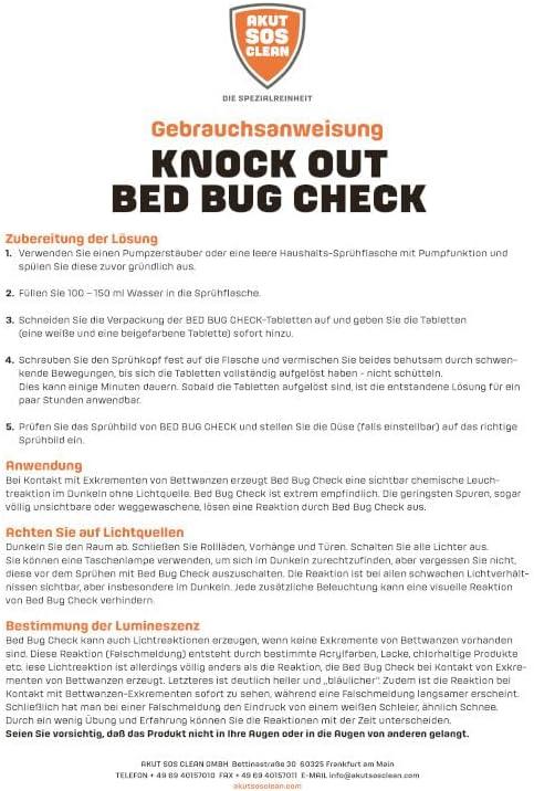 Akut SOS Clean KNOCK OUT Bed Bug Test Set - Effective Bed Bug Detection ...