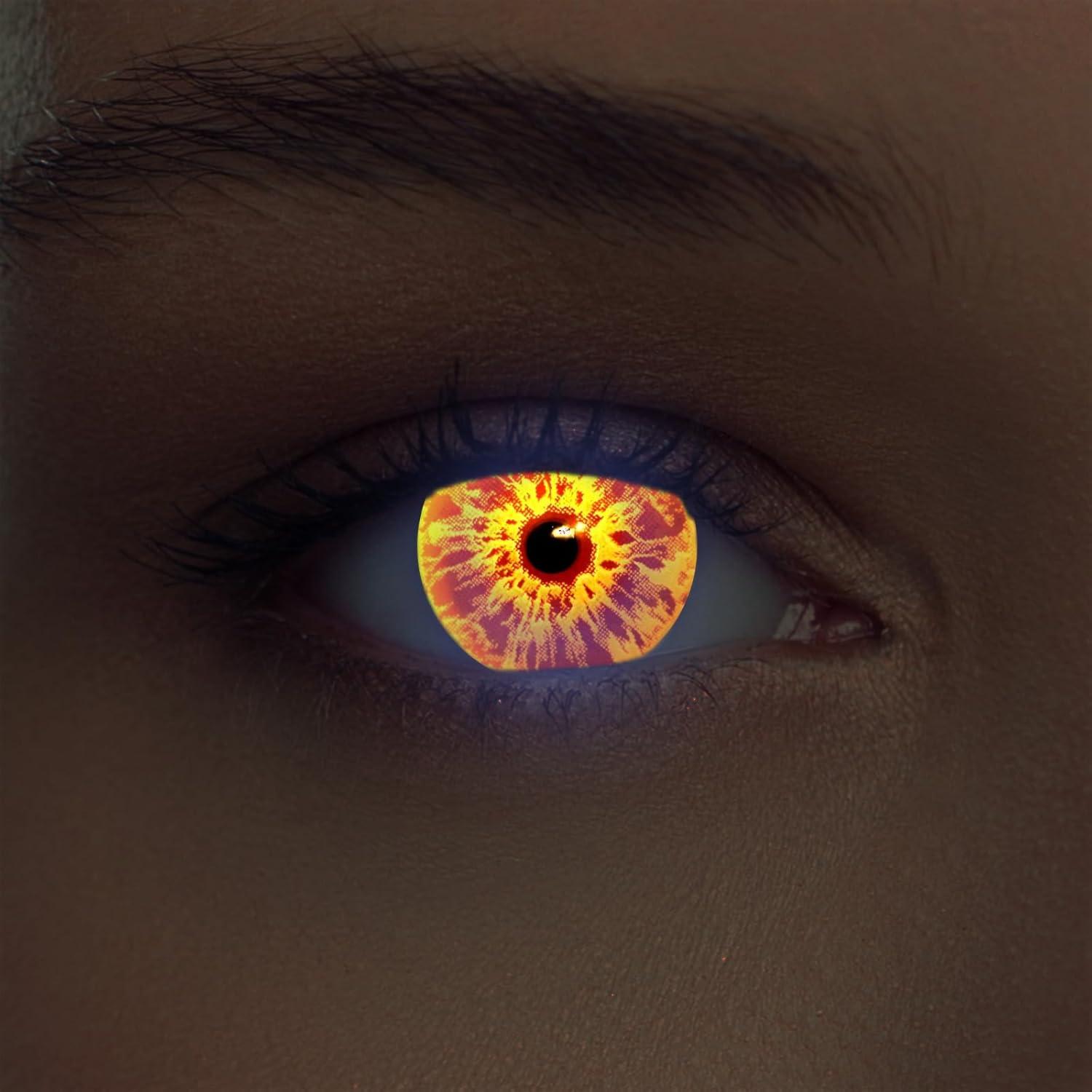 Buy DESIGNLENSES Glowing Halloween The Purge Costume Contact Lenses ...