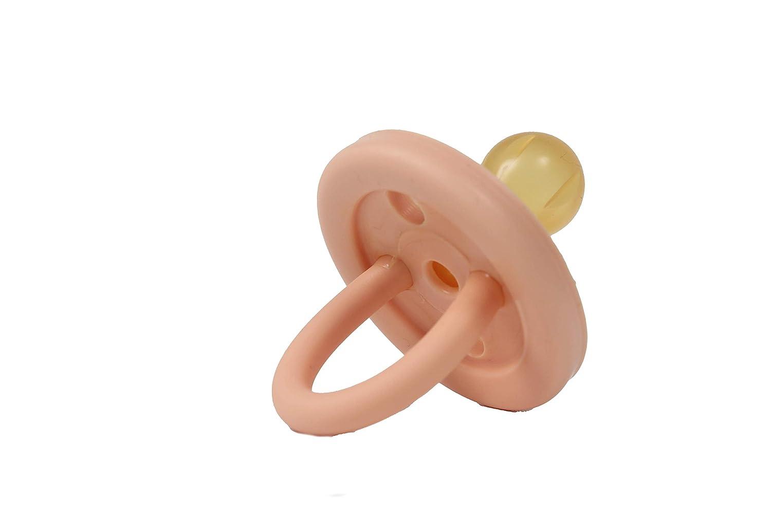 SWEETIE Rubber Pacifier Natural Rubber Pacifier Rounded Light Pink ...