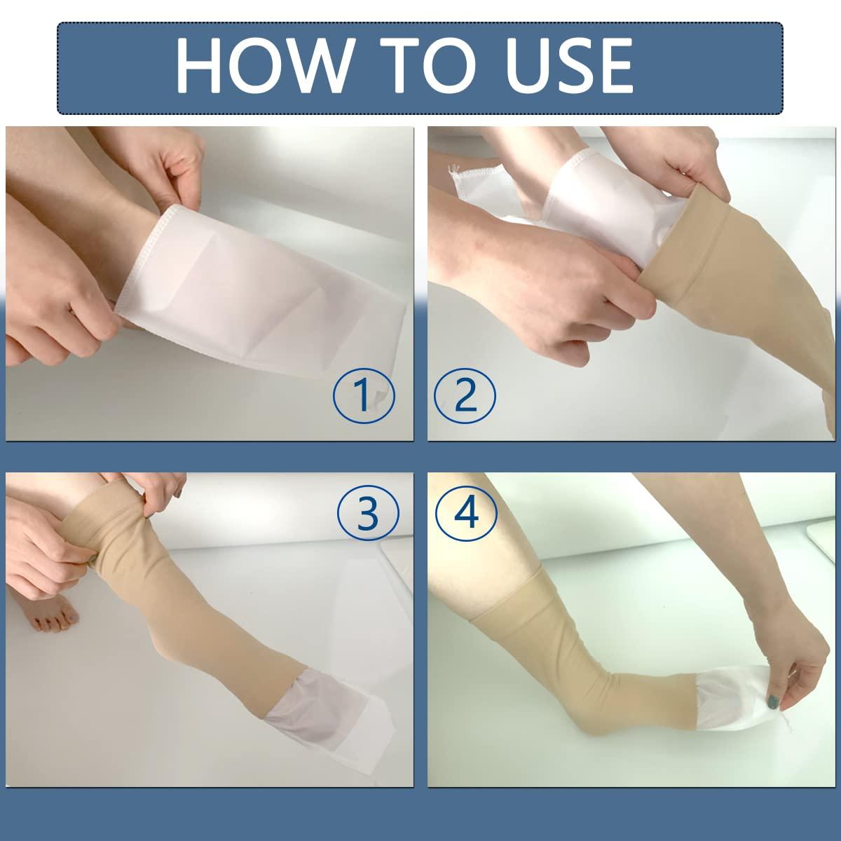 Buy HWI Open Toe Compression Stockings for Edema 2-Piece Set for ...