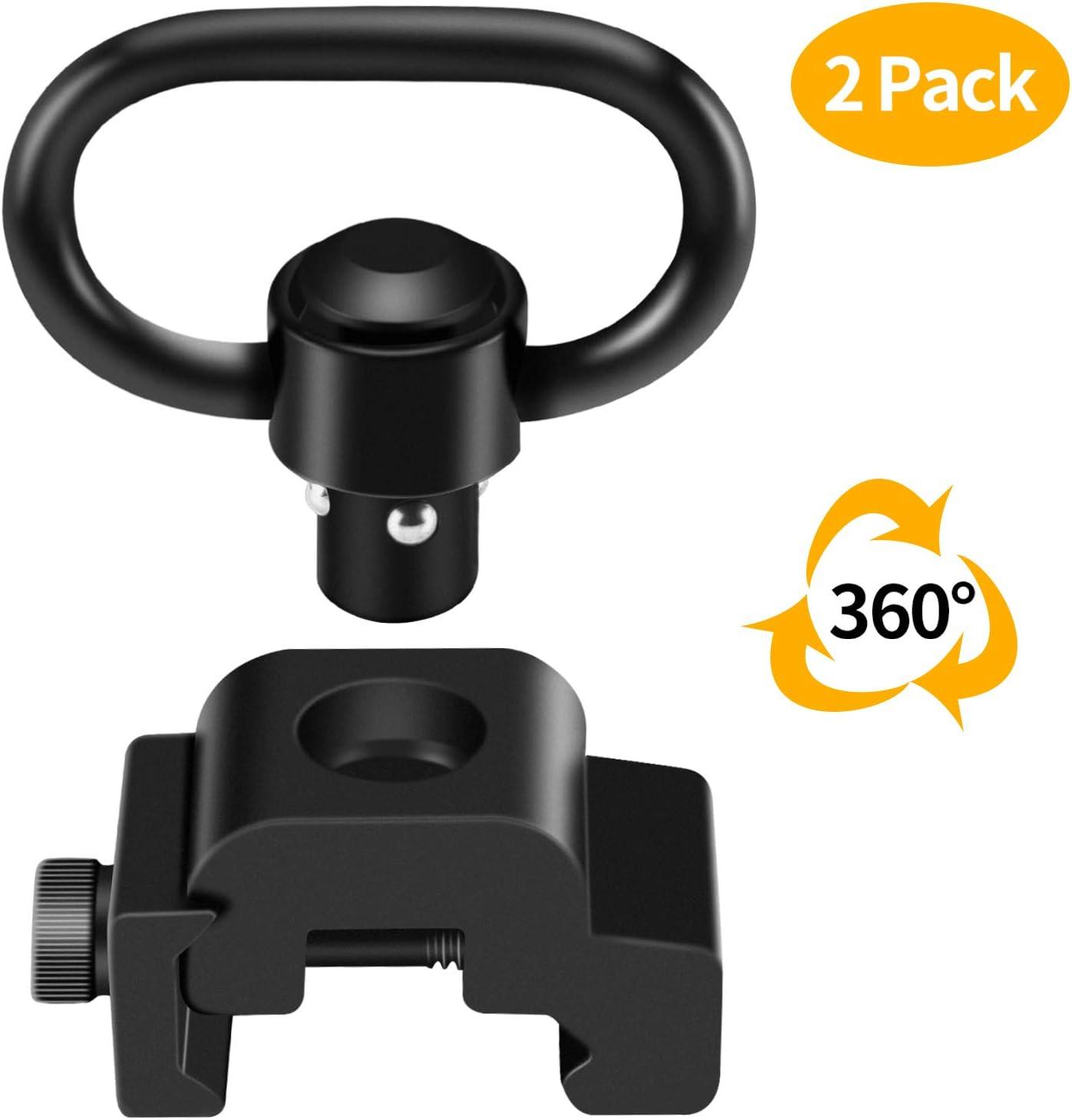 LONSEL 360 Rotation Picatinny Sling Swivel Mounts, 2 Point and ...