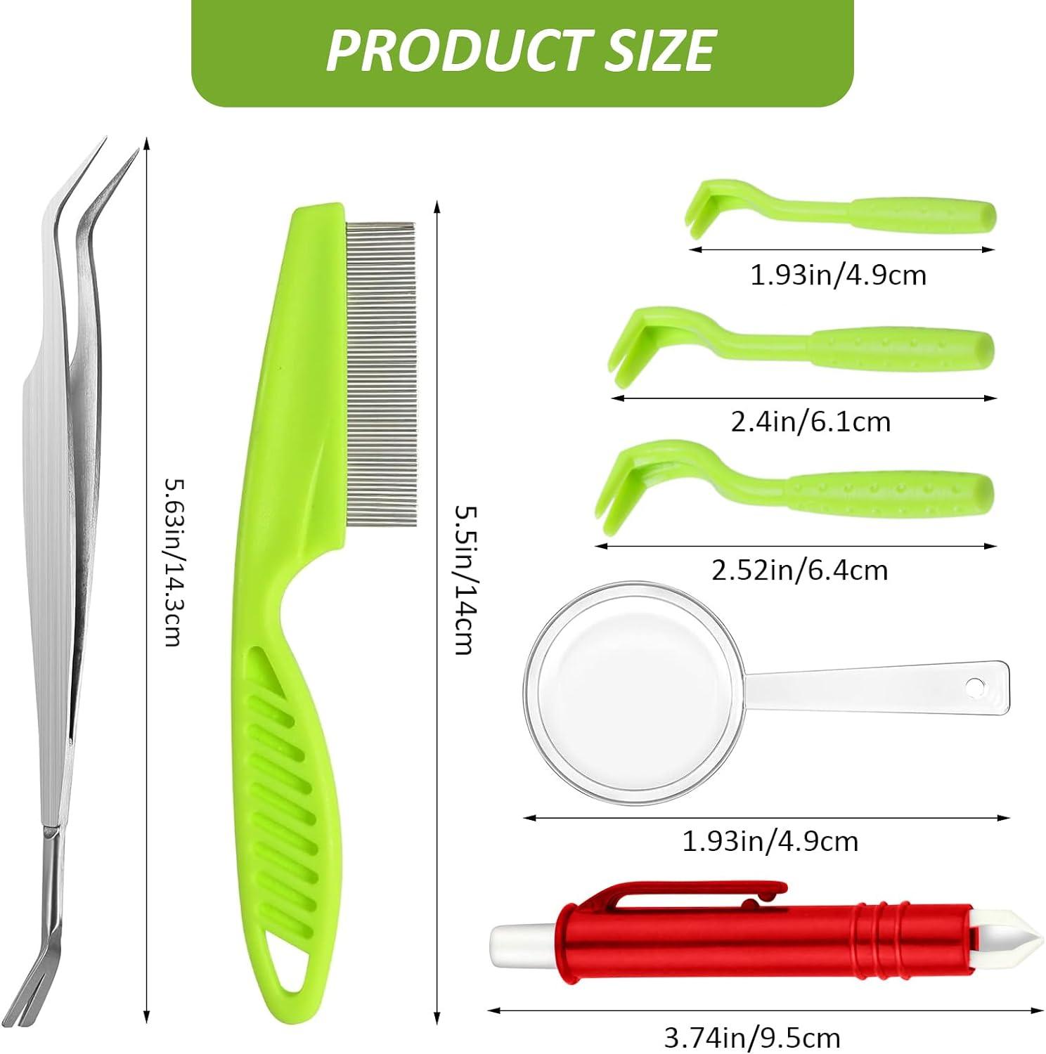 Starfa Lab Tick Removal Tool Set - 7PC Plastic Tick Levers Stainless ...
