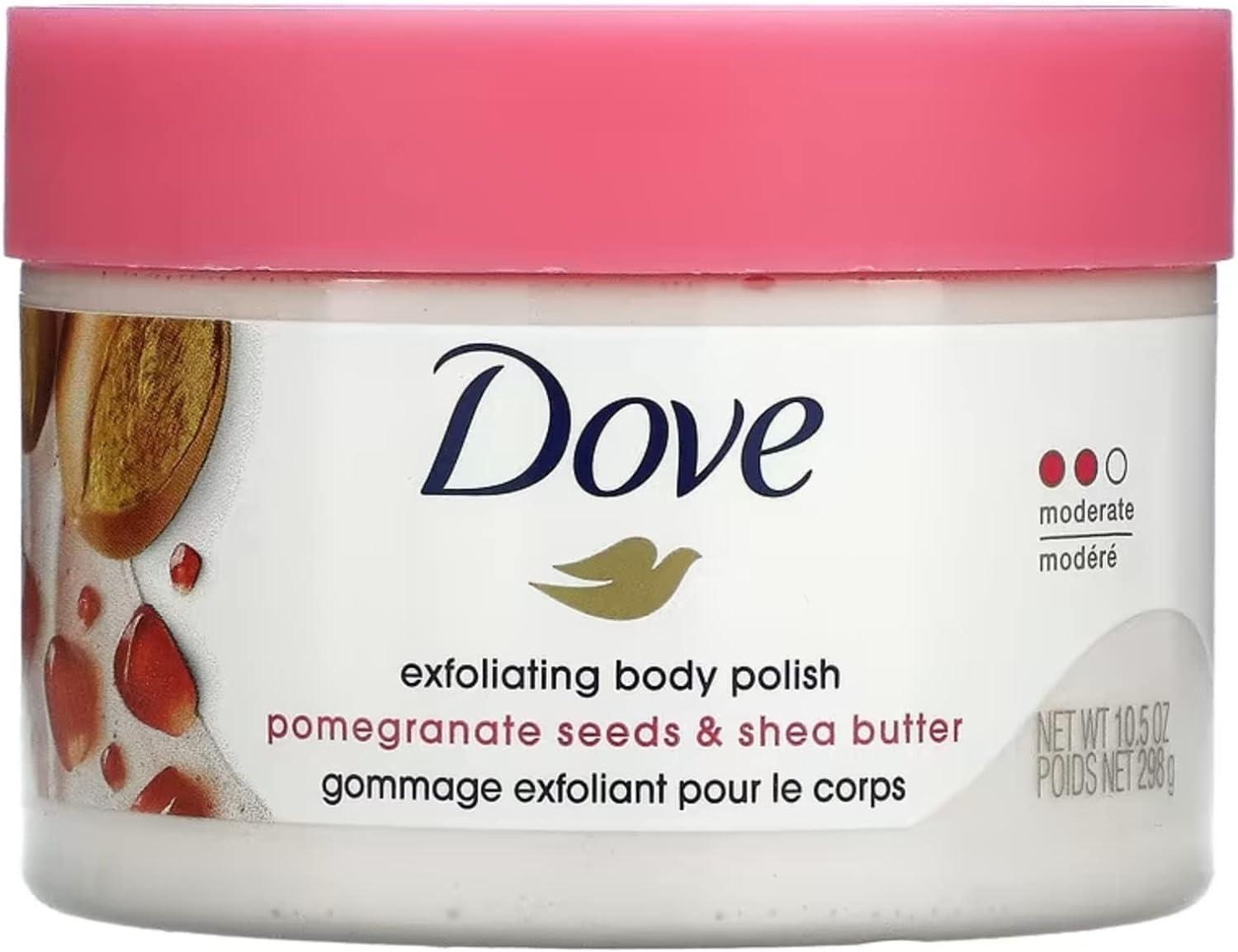 Dove Exfoliating Body Scrub with Macadamia, Rice Milk, Pomegranate ...