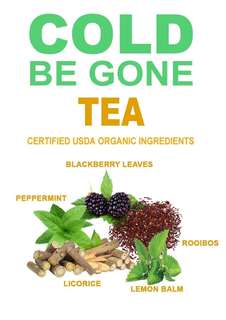 Secrets Of Tea Cold Be Gone Tea - USDA Organic Throat Coat Immunity Tea ...
