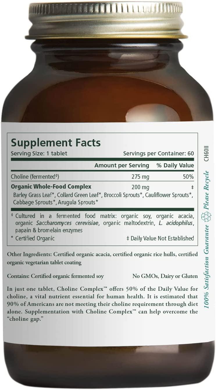 Pure Synergy Choline Complex - 60 Tablets | Organic & Non-GMO | Vegan ...
