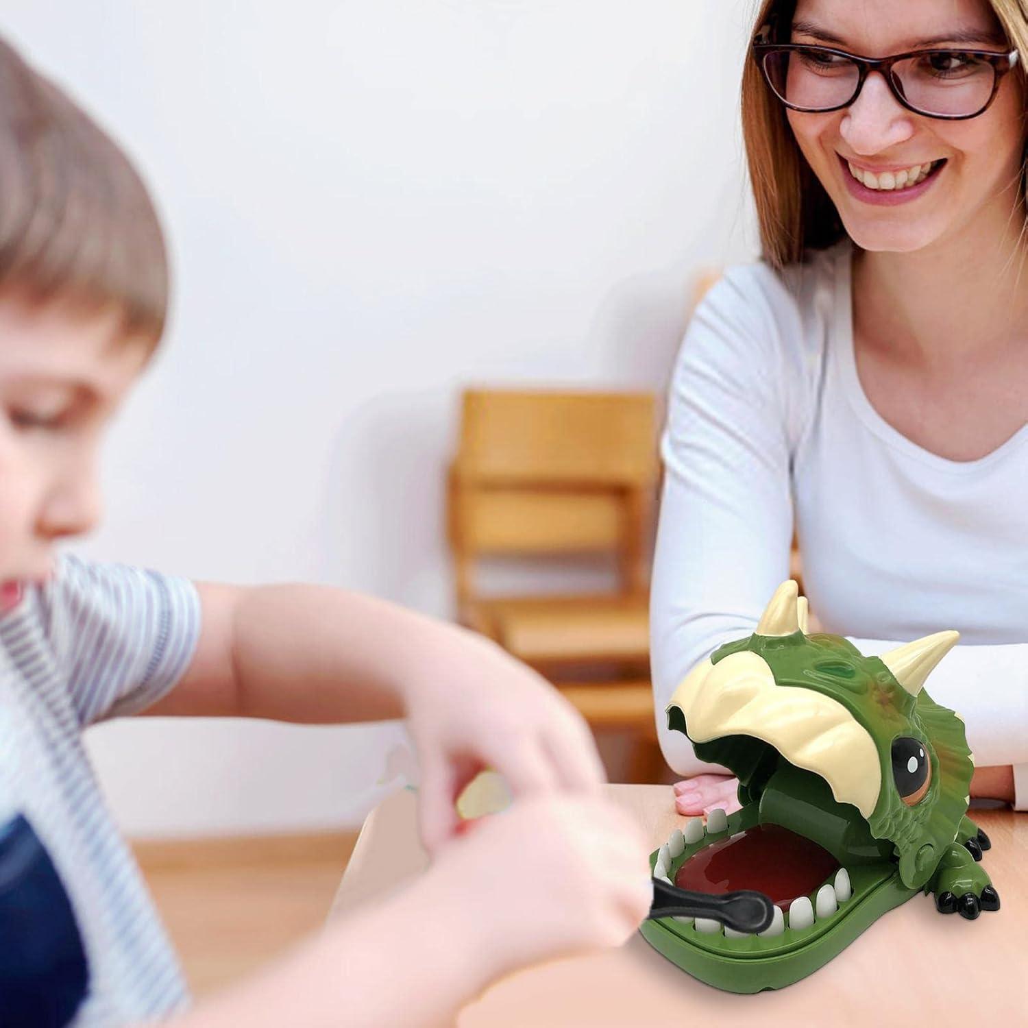 EAYOLY Funny Dinosaur Teeth Game | Triceratops Teeth Toy for Kids ...