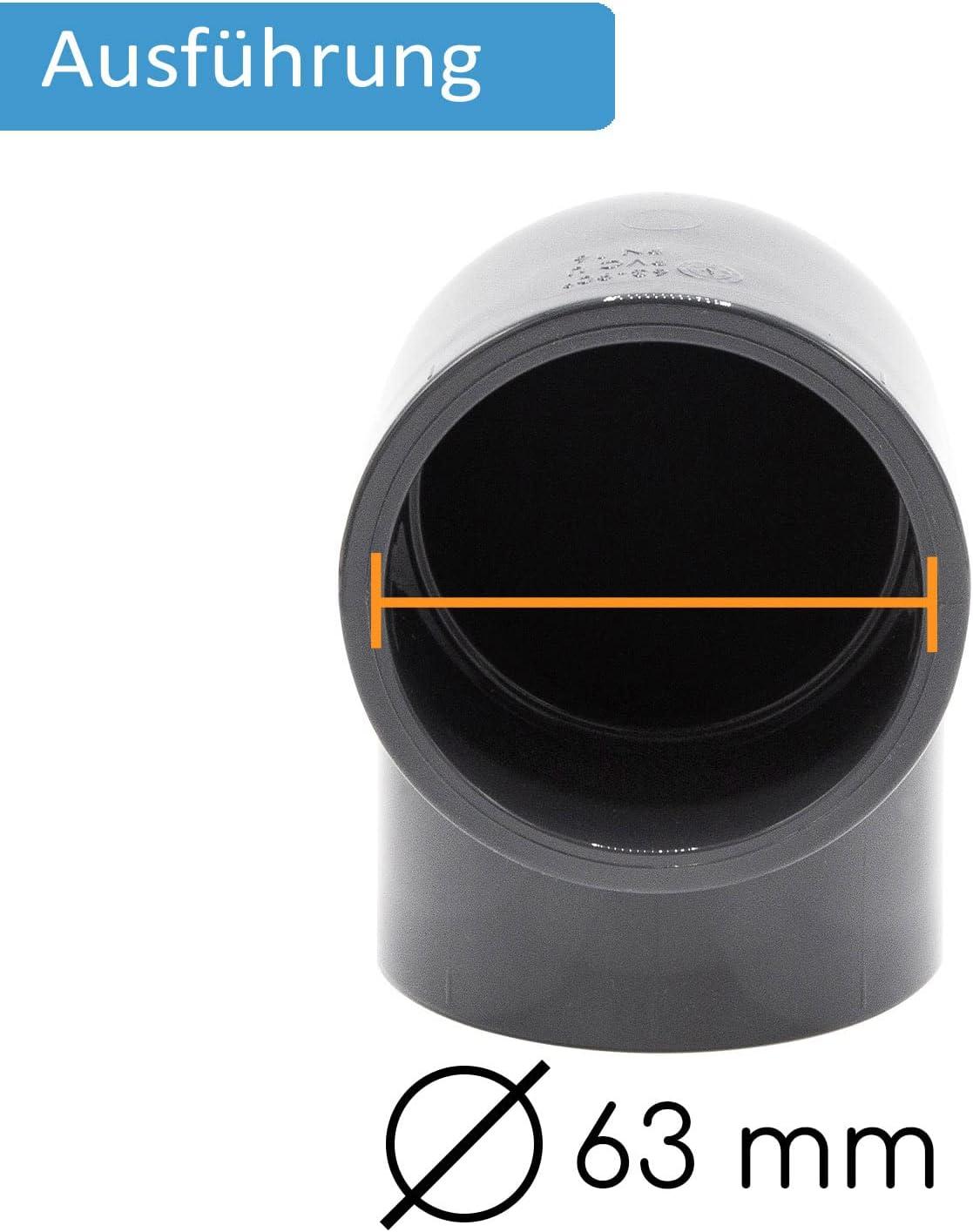 Buy PVC Angle Sleeve 90 63mm | 2 Inch Adhesive Muffle | PVC Tube Sleeve ...