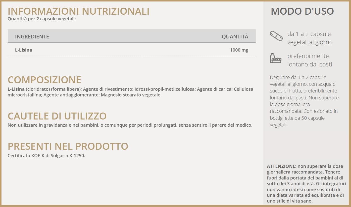 Buy Solgar Lisina Simplex Capsules - Boost Immunity & Wellness ...