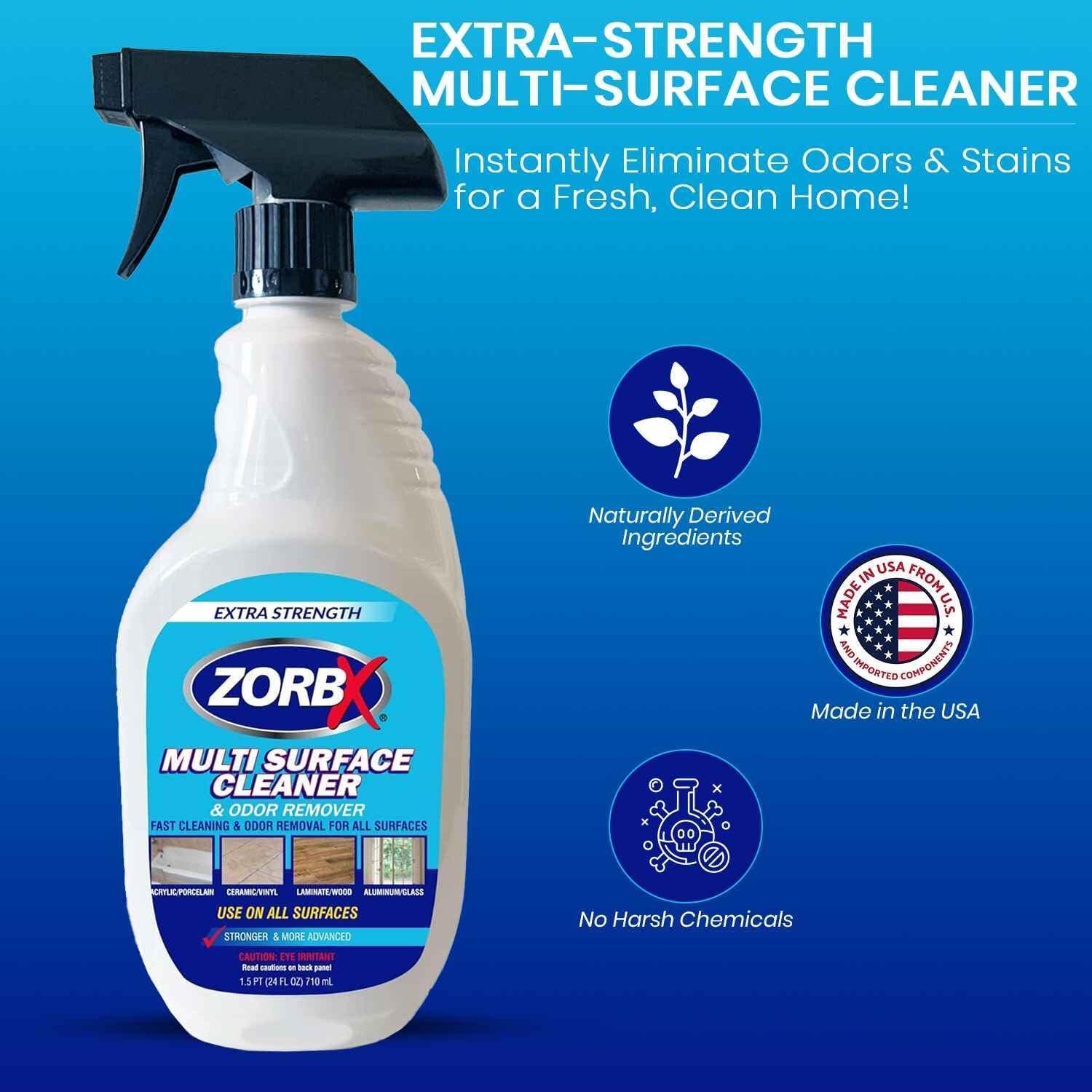 ZORBX Extra-Strength Multi Surface Cleaner | Citrus Scented Odor ...