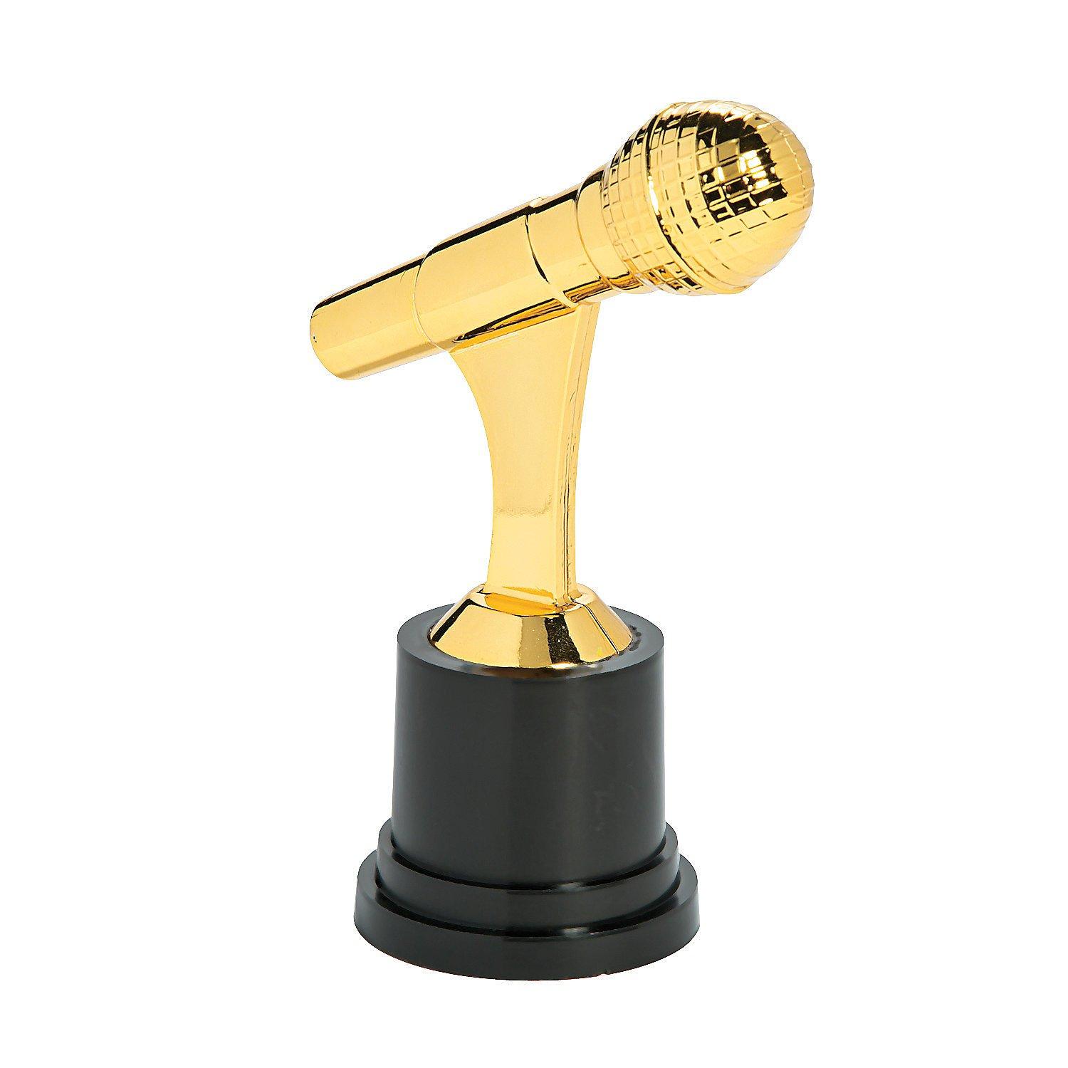 Fun Express Microphone Trophy Set - Pack of 12 Awards | Buy Now with ...