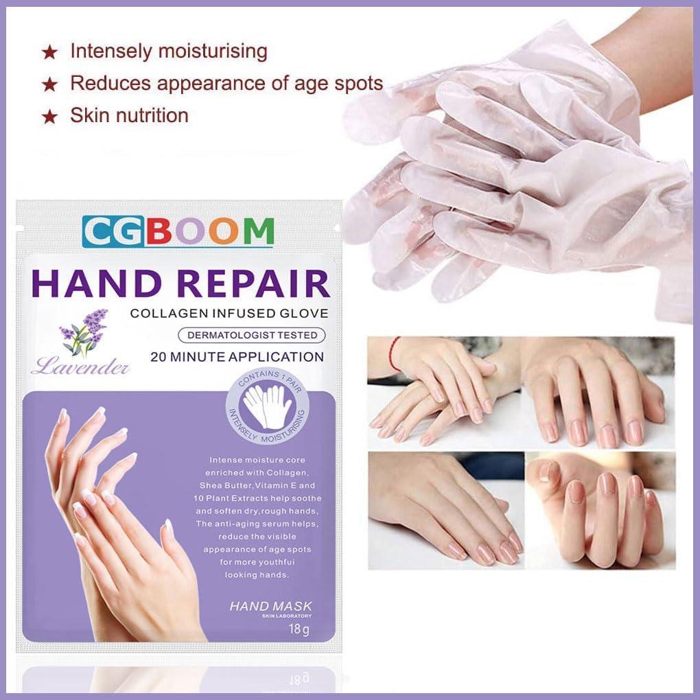 3 Pairs Hands Moisturizing Gloves Hand Skin Repair Renew Mask w/Infused ...