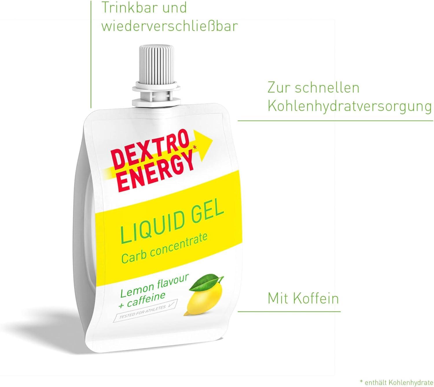 Dextro Energy Liquid Gel Lemon + Caffeine - 12x60ml Pack | Fast-Acting ...