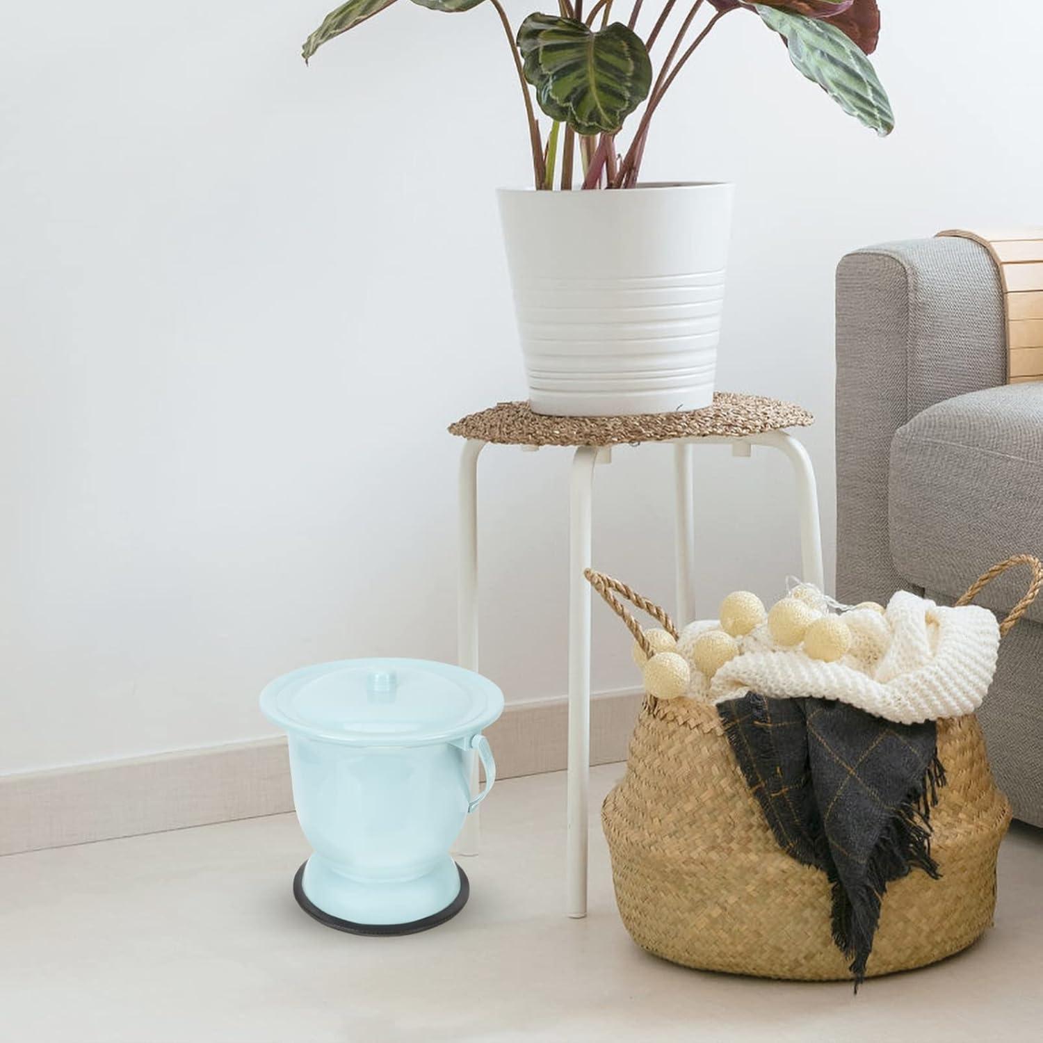 Chamber Pot Commode Bucket with Lid Bedside Commode Replacement Pail ...