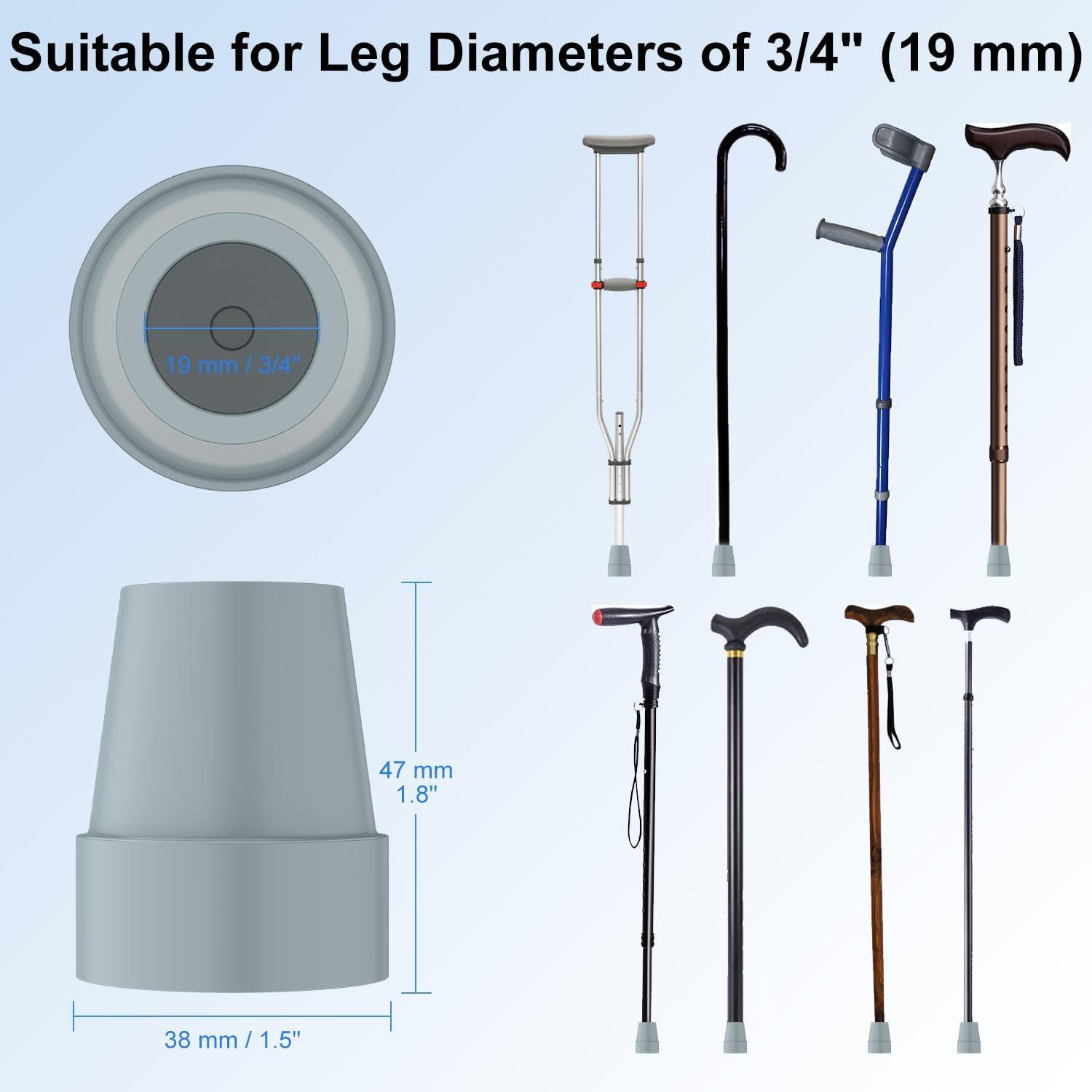 supregear Cane Tips (6-Pack) 19 mm Replacement Cane Tip for Walking ...