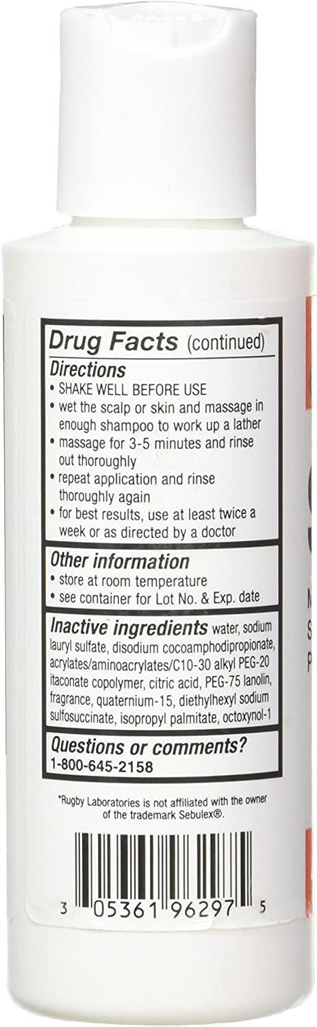 Sebex Medicated Shampoo for Dandruff, Seborrheic Dermatitis & Psoriasis ...