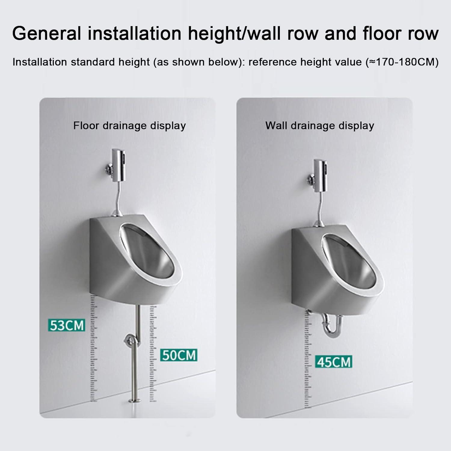 Wall-Mounted Stainless Steel Commercial Flushing urinals Men's Public ...