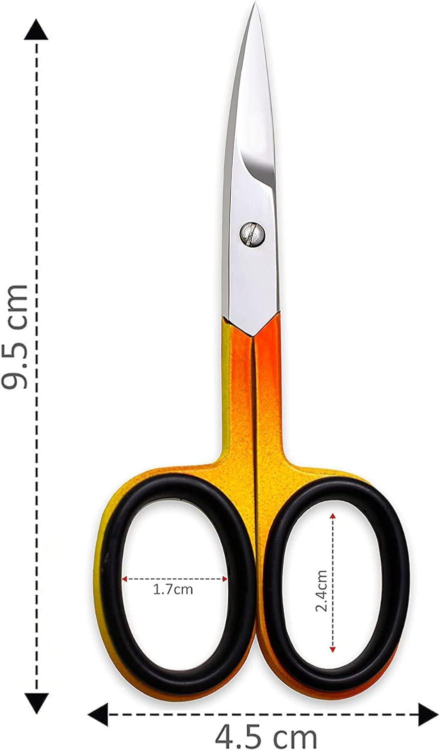 YSCARE Curved Stainless Steel Cuticle Nail Scissors for Manicure ...