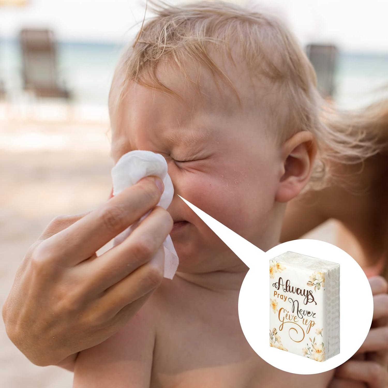 Always Pray Never Give Up Floral Pocket Tissues - 100 Pack | 3 Ply Mini ...