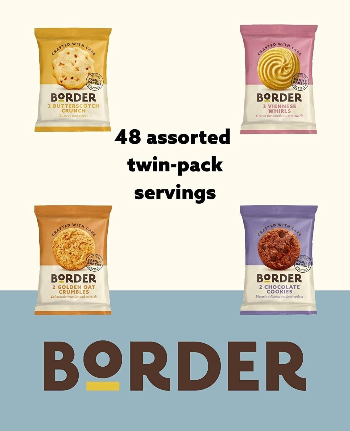 Border Biscuits 48 Packs Mini Multipacks Biscuits Box 4 Flavour Variety ...