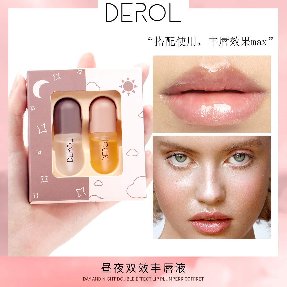 Lip Plumper Set: Natural Lip Care Serum for Plump, Fuller Lips | Reduce Fine Lines, Moisturize ...