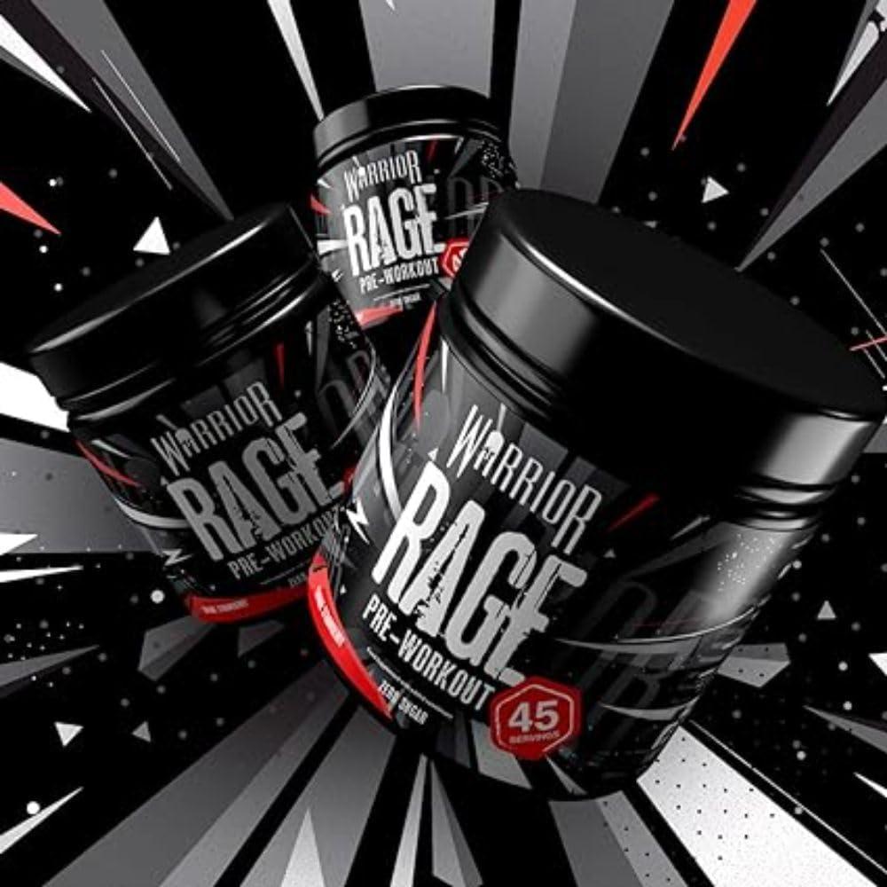 Warrior Rage Pre Workout Powder 392g - High Caffeine Energy & Focus ...