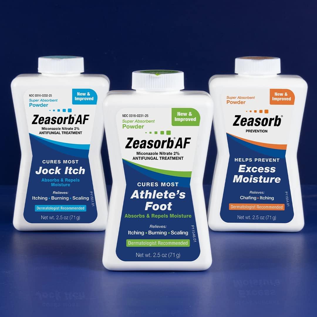 Zeasorb Athlete's Foot Powder 2.5 oz - Super Absorbent Itch Relief