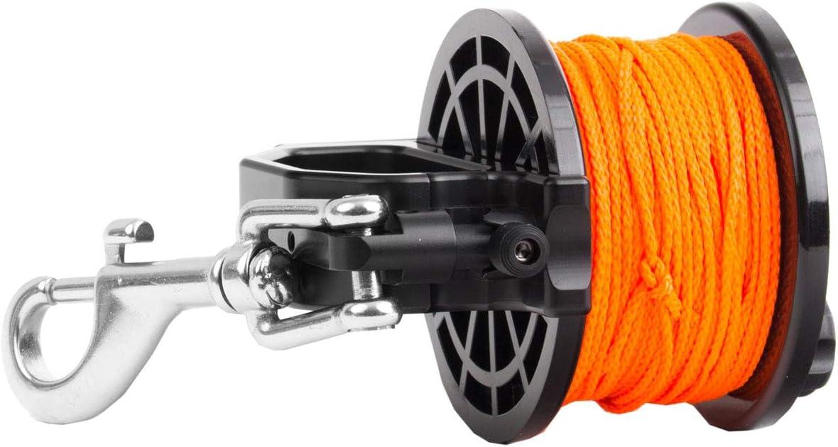 Dive Rite Slide Lock Safety Reel - 140 ft #24 Orange Line | Secure ...