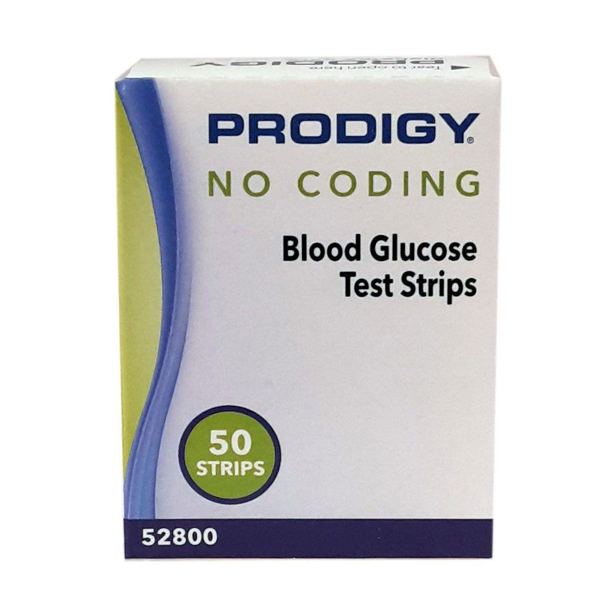 Prodigy Voice Test Strips 50 Count - Accurate Blood Glucose Monitoring ...