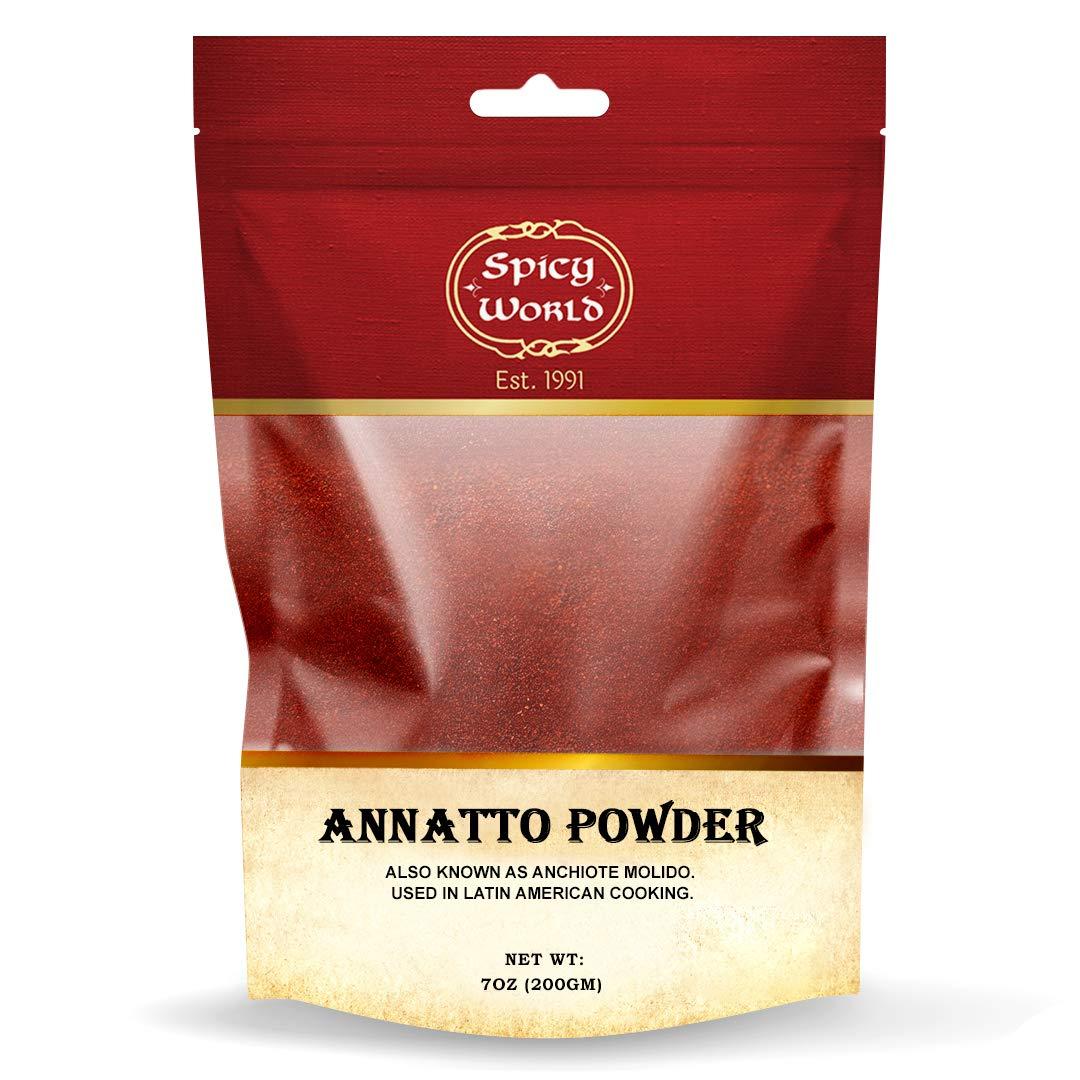 Spicy World Annatto Powder 7 Oz Bag - Ground Achiote Seed Powder 7 ...
