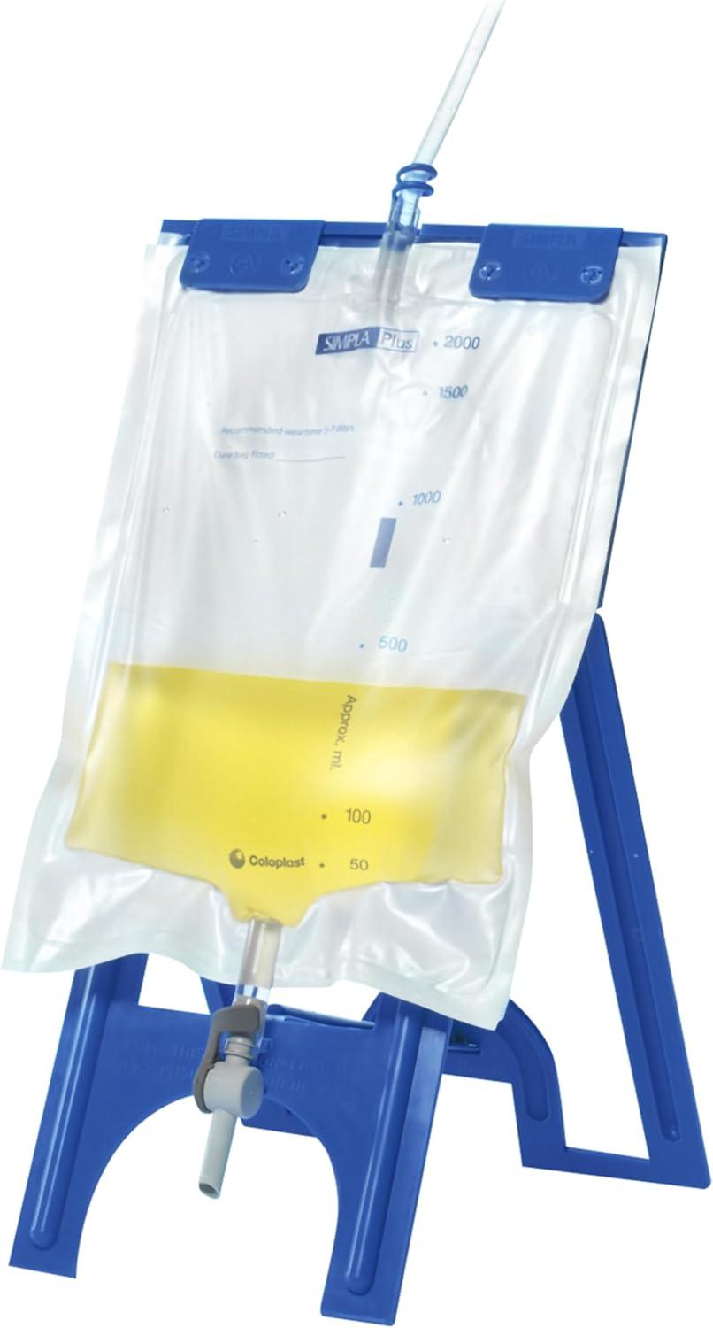 Farla Medical Folding Bag Plastic Stand Blue Flat Packed Bed Aid ...